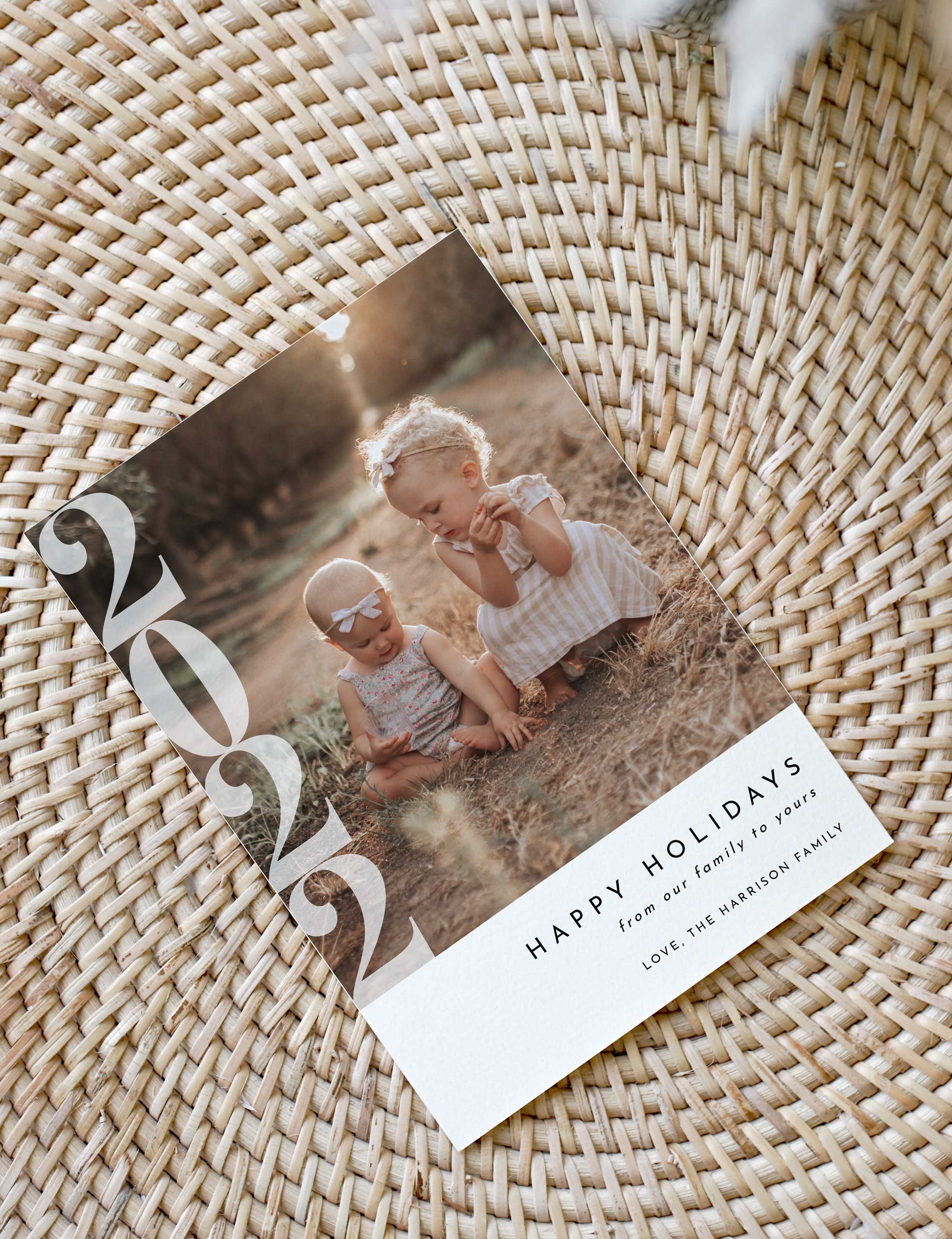 EDITABLE Happy Holidays Photo Card Christmas Card Template - Etsy