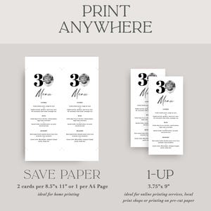 30th Birthday Dinner Menu Template, 30th Menu Cards, Custom Menu ...