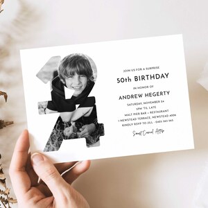 Digital 50th Invitation Template 1974, Modern 50th Invitation, 1974 ...