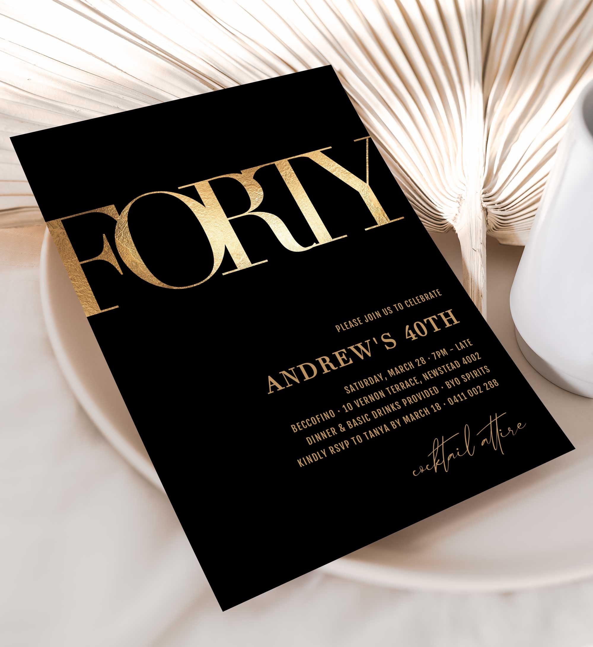 ZARA Male 40th Birthday Invite INSTANT DOWNLOAD Simple 40th Ubicaciondepersonas cdmx gob mx zara-male-40th-birthday-invite-instant-download-simple-40th-ubicaciondepersonas-cdmx-gob-mx
