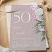 50th Birthday Invitation for Women, Feminine 50th Invitation, 50th ...
