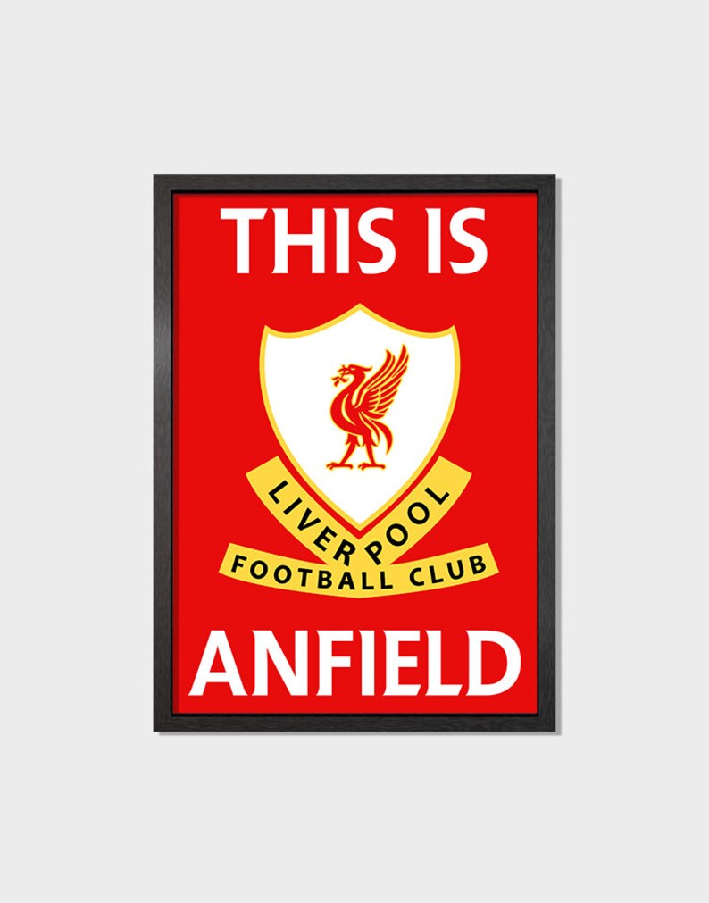 This is Anfield Sign YNWA Liverpool FC Minimalist Framed or | Etsy
