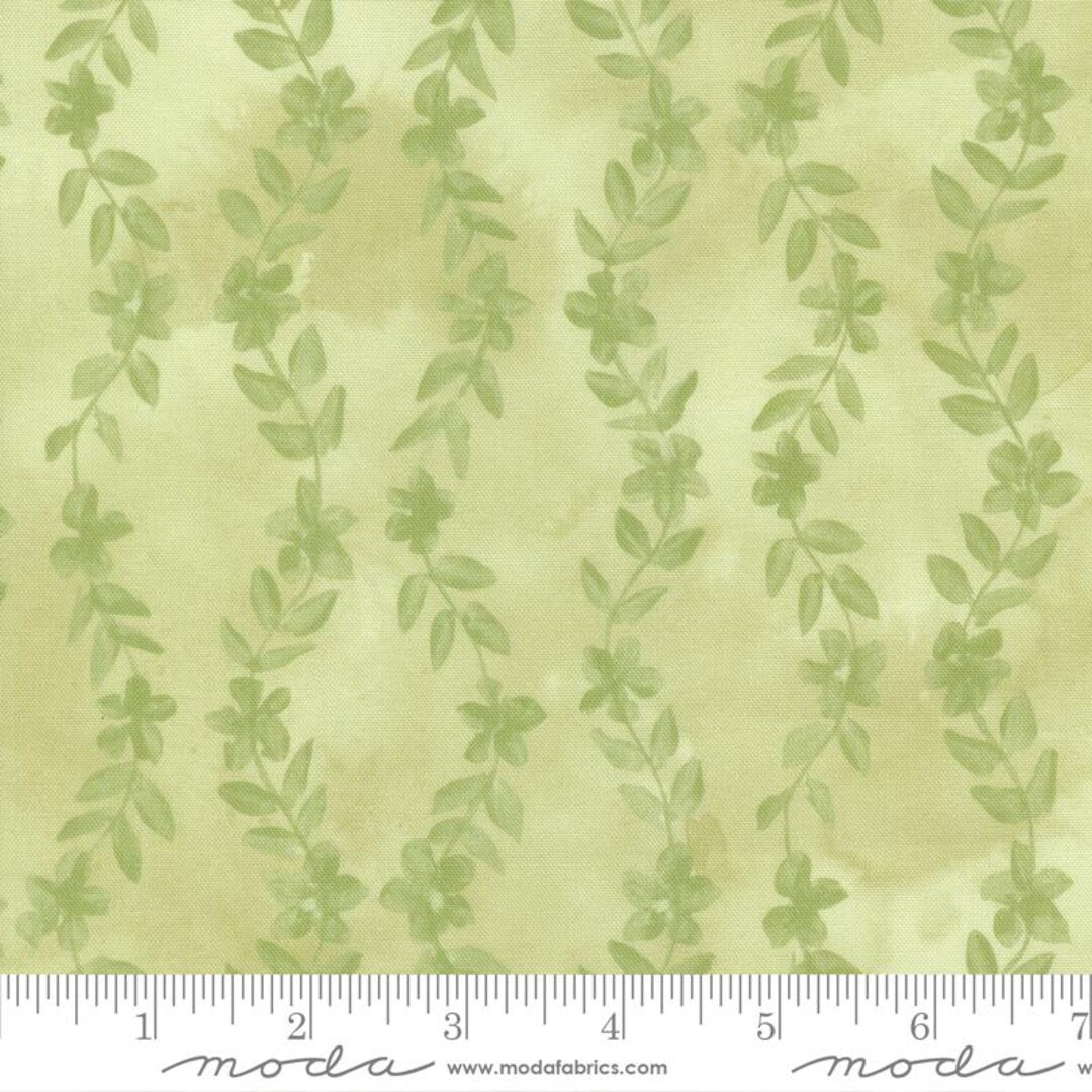 Moda Sweet Cecily, by Janet Clare, Bud (green), Sold by 1/2 Yard but If ...