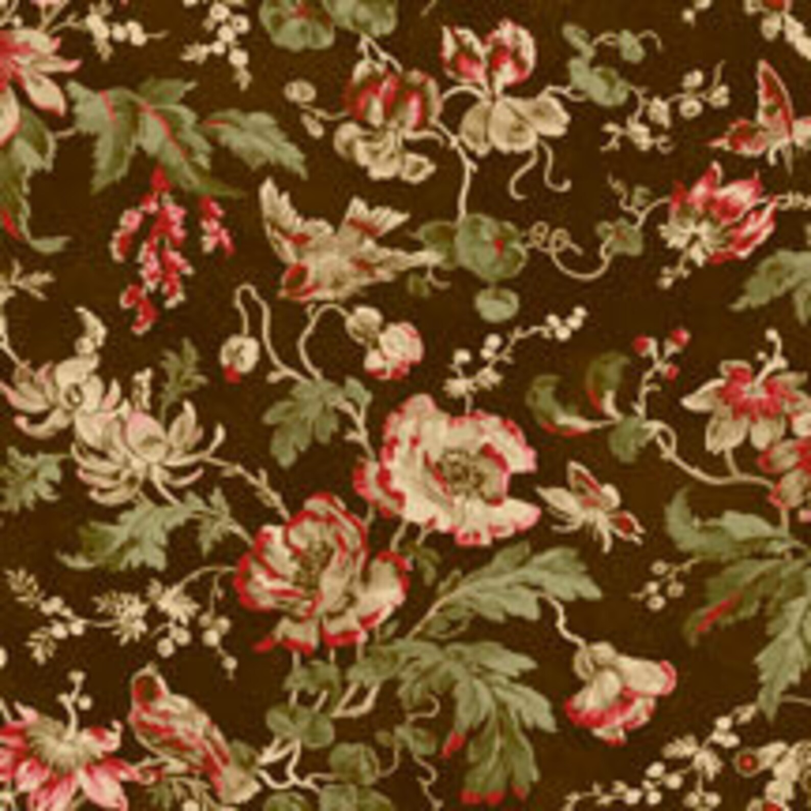 Cottage Garden by Kay England for Wilmington Prints Butterfly Floral Dk ...