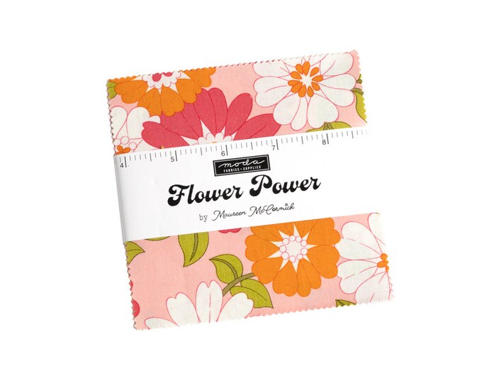 MODA Flower Power Charm Pack by Maureen Mccormick. 42 Five Inch Factory ...