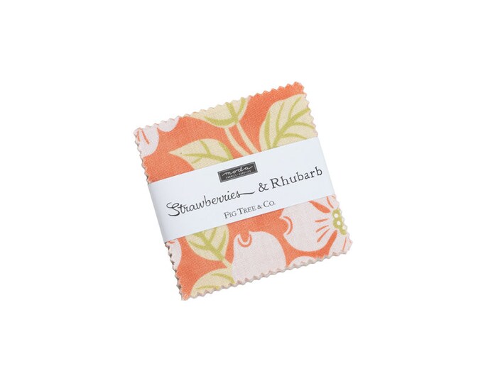 MODA "strawberries and Rhubarb" Mini Charm Pack by Fig Tree - Etsy