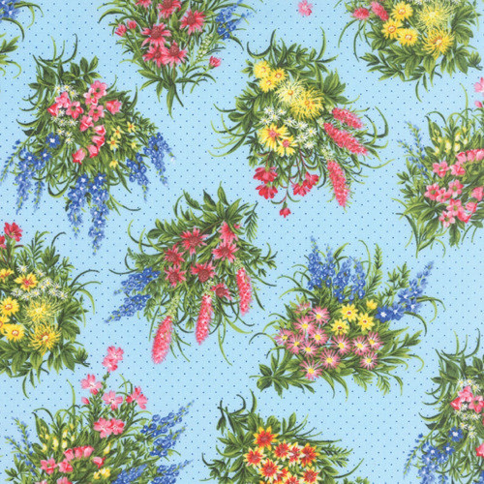 Moda Wildflowers VII Sky by Sentimental Studios 32975 12, Sold by 1/2 ...