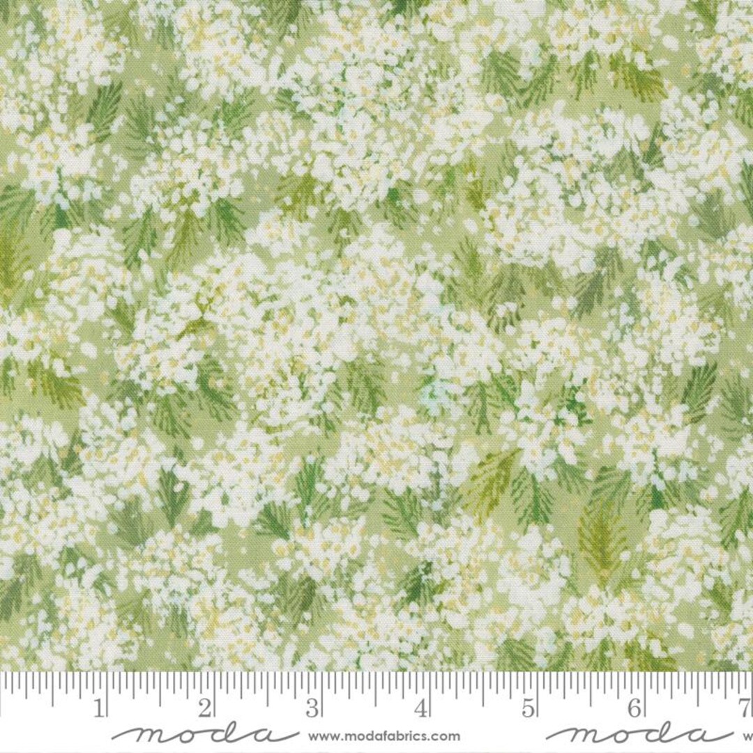 Moda Sweet Cecily, by Janet Clare, Bud (green), Sold by 1/2 Yard but If ...