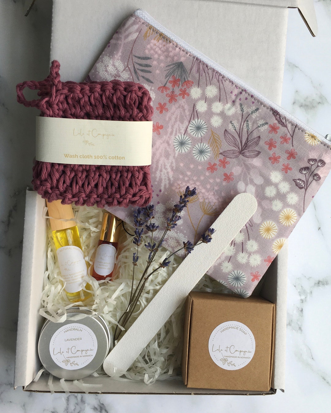 MANICURE GIFT SET - Hand Care Gift Set - Self Care Spa - Wash Bag ...