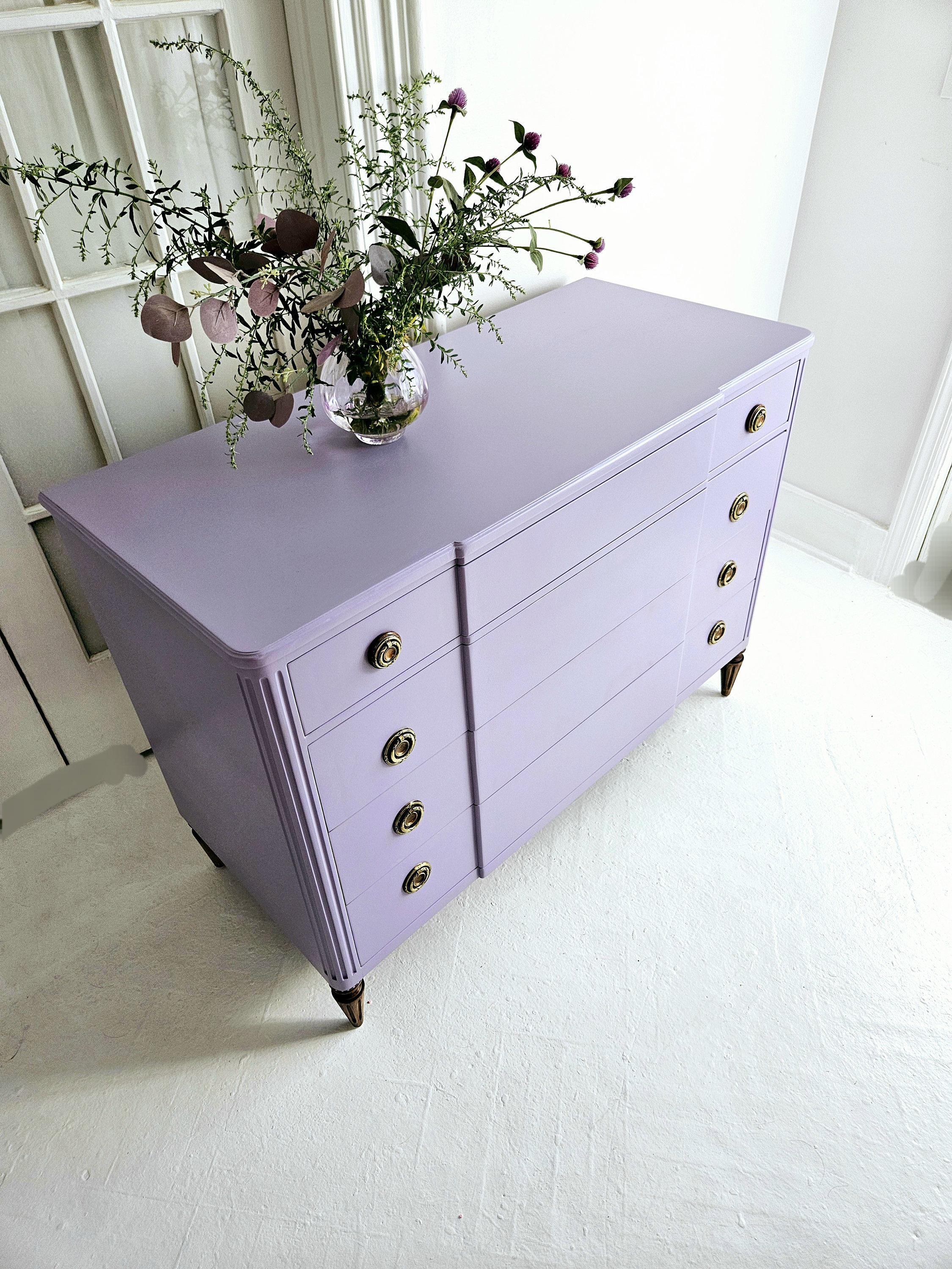 Lilac Dresser, Vintage Art Deco Dresser, Boho Dresser, Pretty Dresser ...