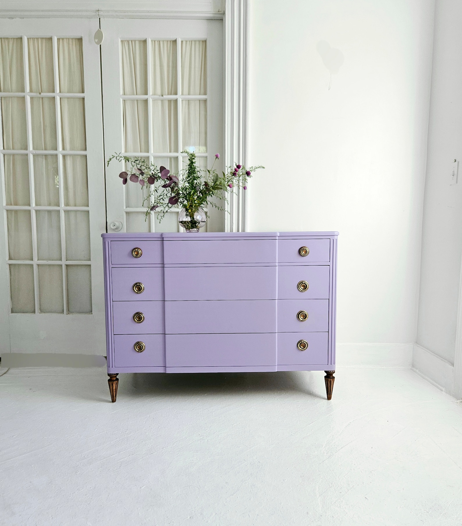 Lilac Dresser, Vintage Art Deco Dresser, Boho Dresser, Pretty Dresser ...