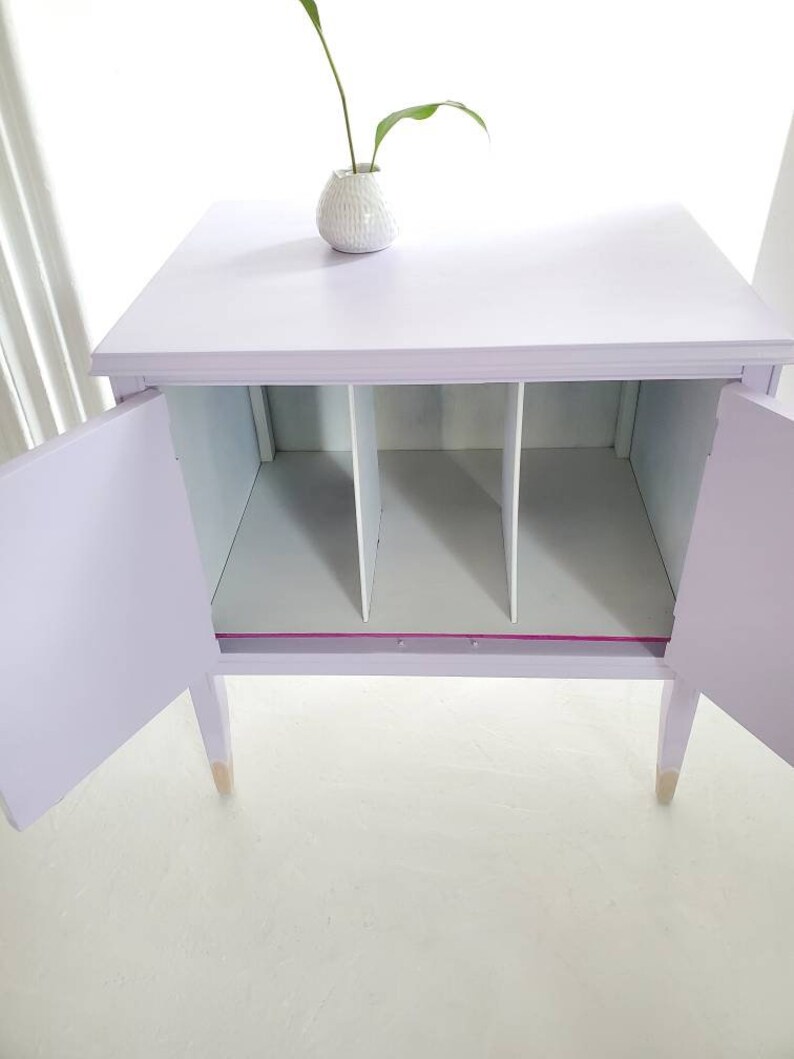 Mid Century Record Storage Vintage End Table Turntable - Etsy