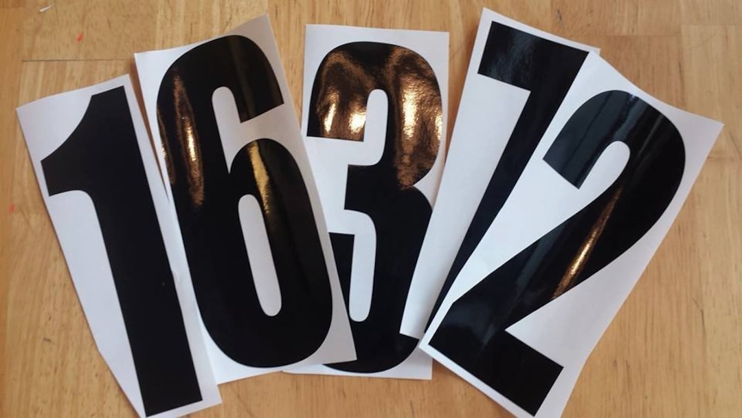 6" Plotter Cut Vinyl Numbers, "impact" Font. 10 Pack - Etsy