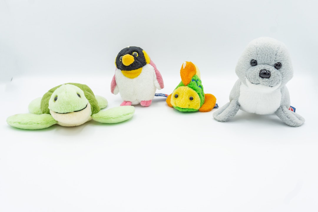 1 Stuffed Animal Turtle Penguin Seal Fish Original Plush Mini Trudi ...