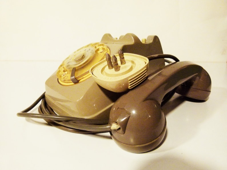 1 Grey Rotary Phone SIP '60 Bigrigio F63 Home Decor Vintage Retro ...