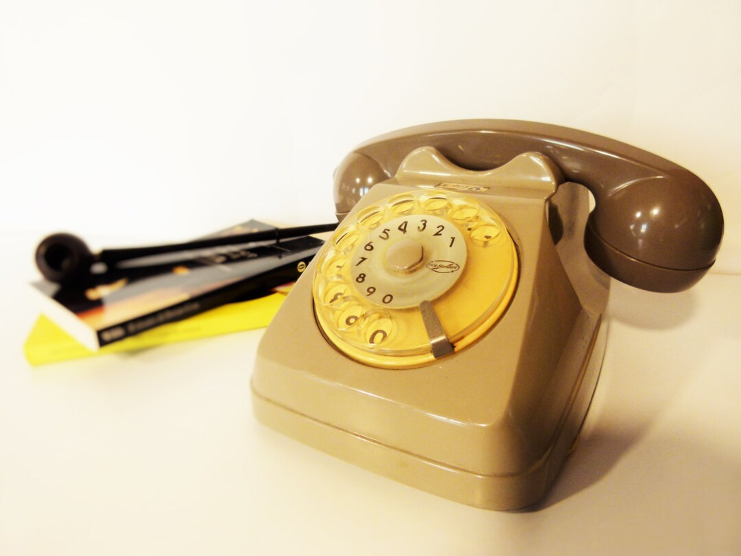 1 Grey Rotary Phone SIP '60 Bigrigio F63 Home Decor Vintage Retro ...