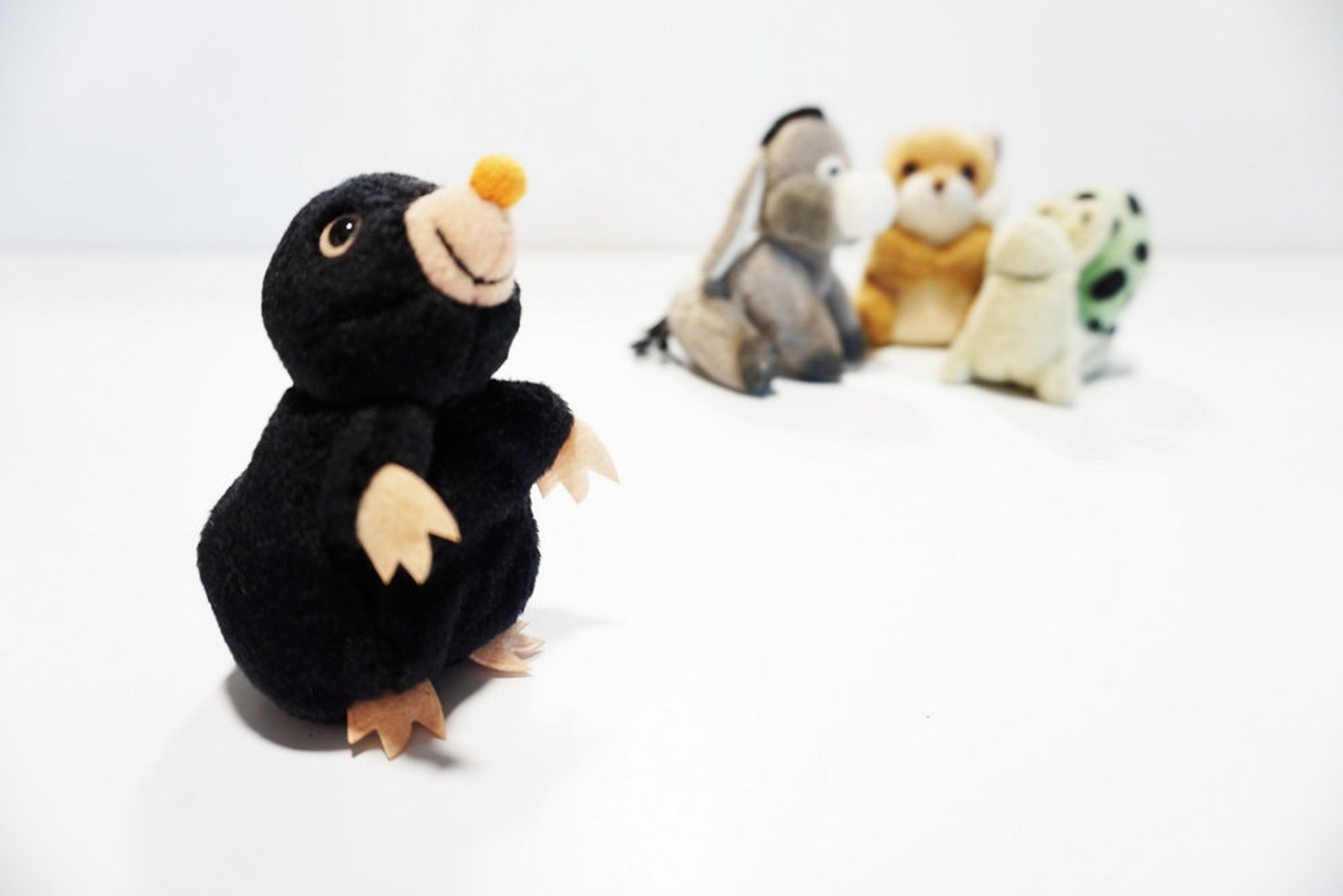1 Stuffed Animal - Plush Mini Trudi - Mole - Donkey - Snail - Raccoon ...