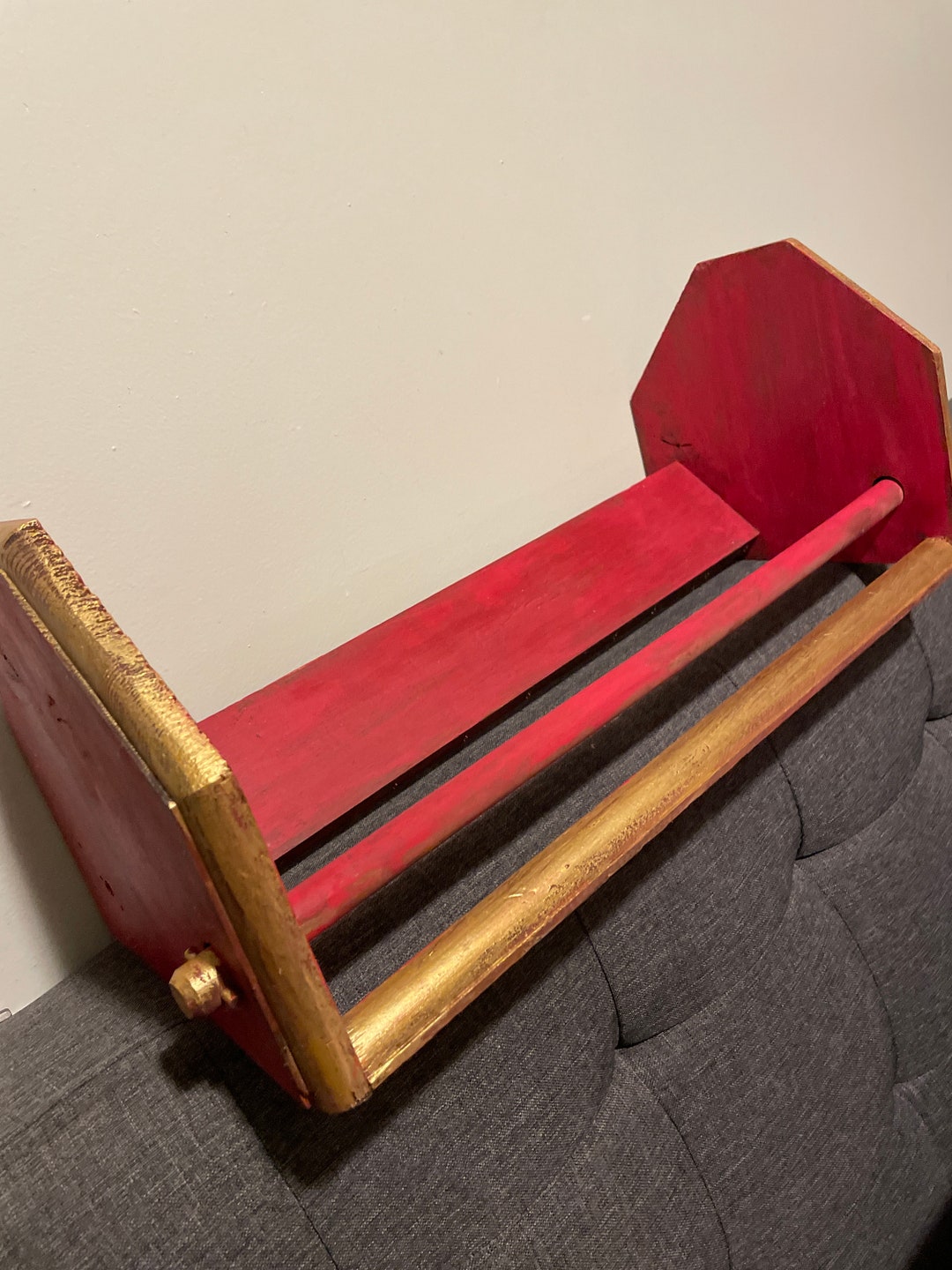 Viva Magenta Style Tabletop Bookshelf Holder Book Display Shelf Rustic ...