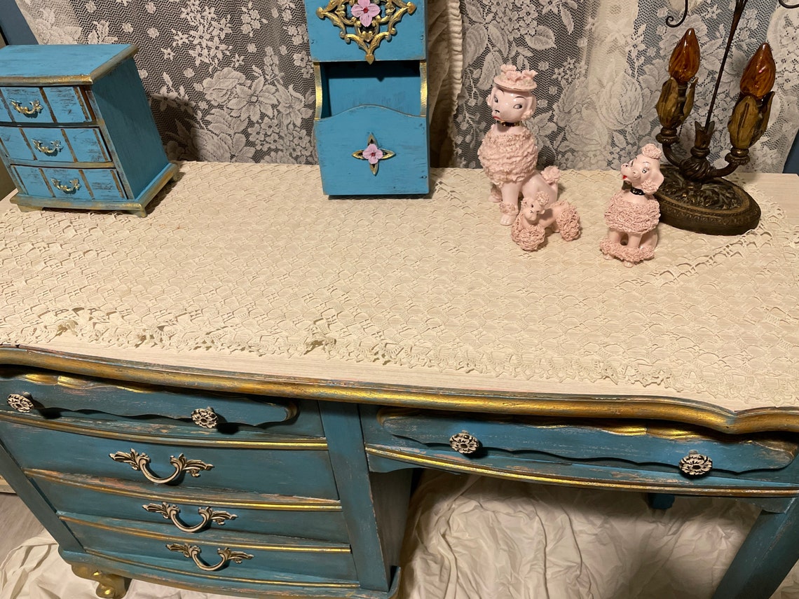 French Provincial Antique French Parisian Vanity Desk Hand - Etsy