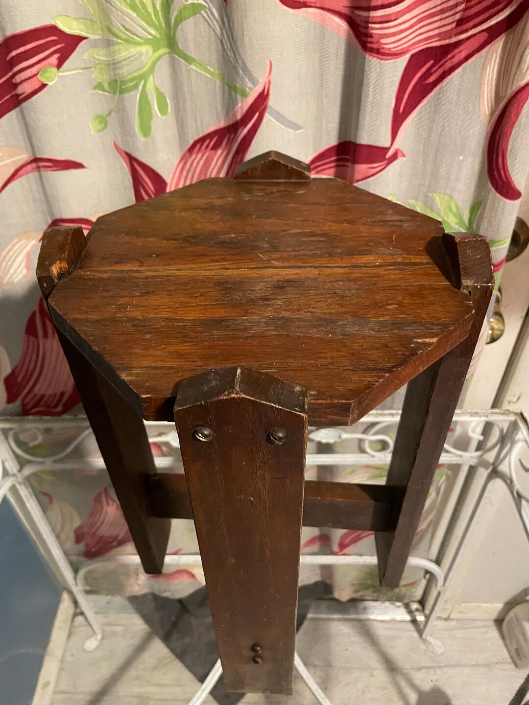 Mission Oak Arts Crafts Primitive Style Plant Holder Stabd Didplay BV ...