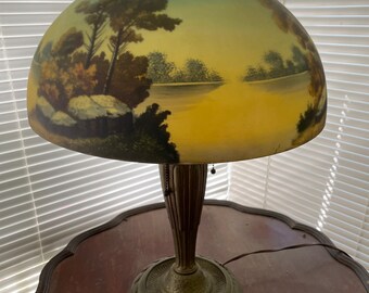 Phoenix Reverse Painted Lamp - Etsy