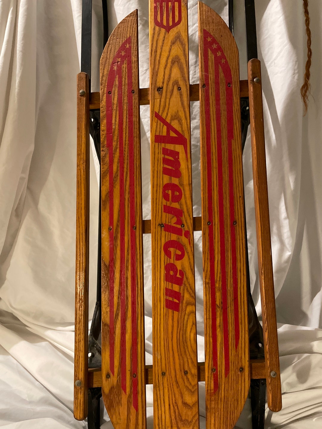 American Flyer Wooden Iron Snow Sled Racer 1960’s! #BV - Etsy