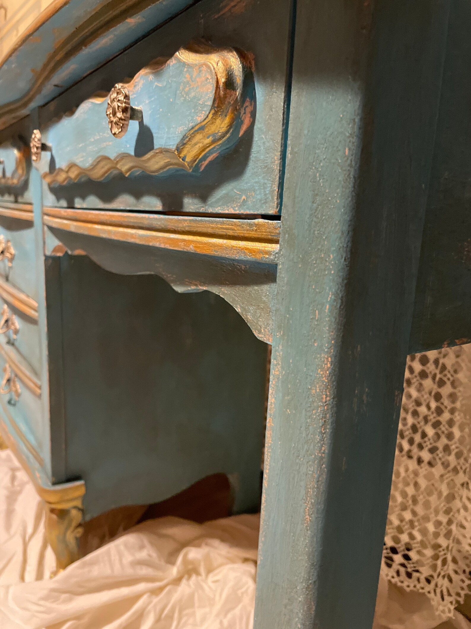 French Provincial Antique French Parisian Vanity Desk Hand - Etsy