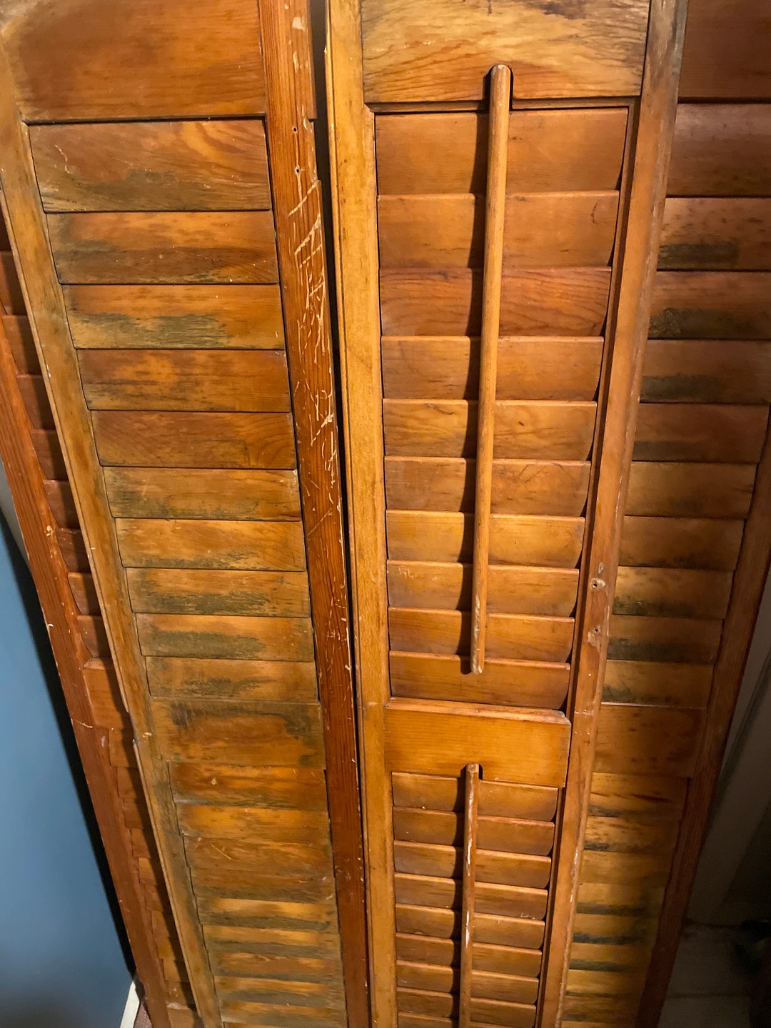 Wooden Window Shutter Singlet Single Panel 52 X 9 Inches Boho Farmhouse ...