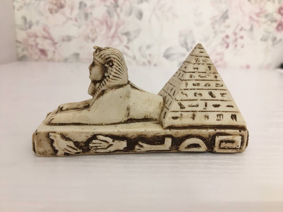 Unique Egyptian Sphinx Statue Handmade Heavy Sculptural Plastic ...