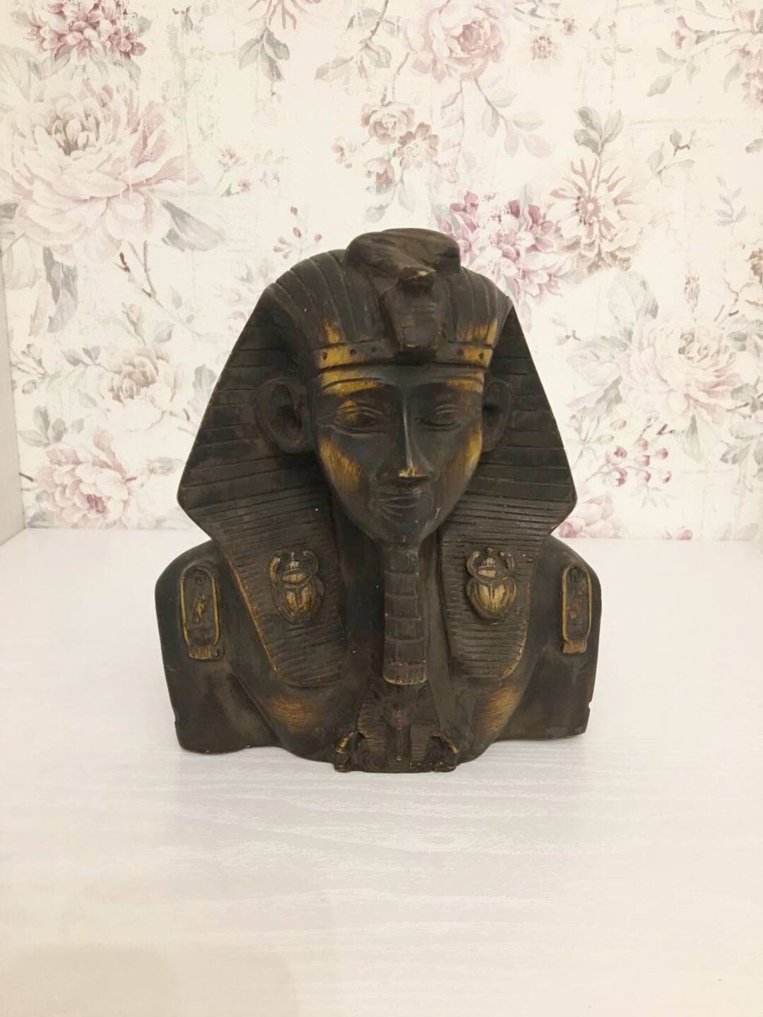 Vintage, Handmade, Egyptian King Pharaoh, Ancient Egypt, Pharaoh Bust ...