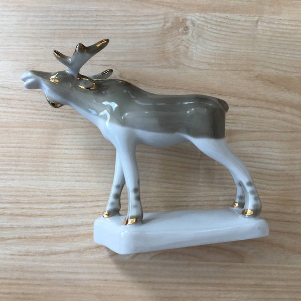 Porcelain Moose Figurine - Etsy