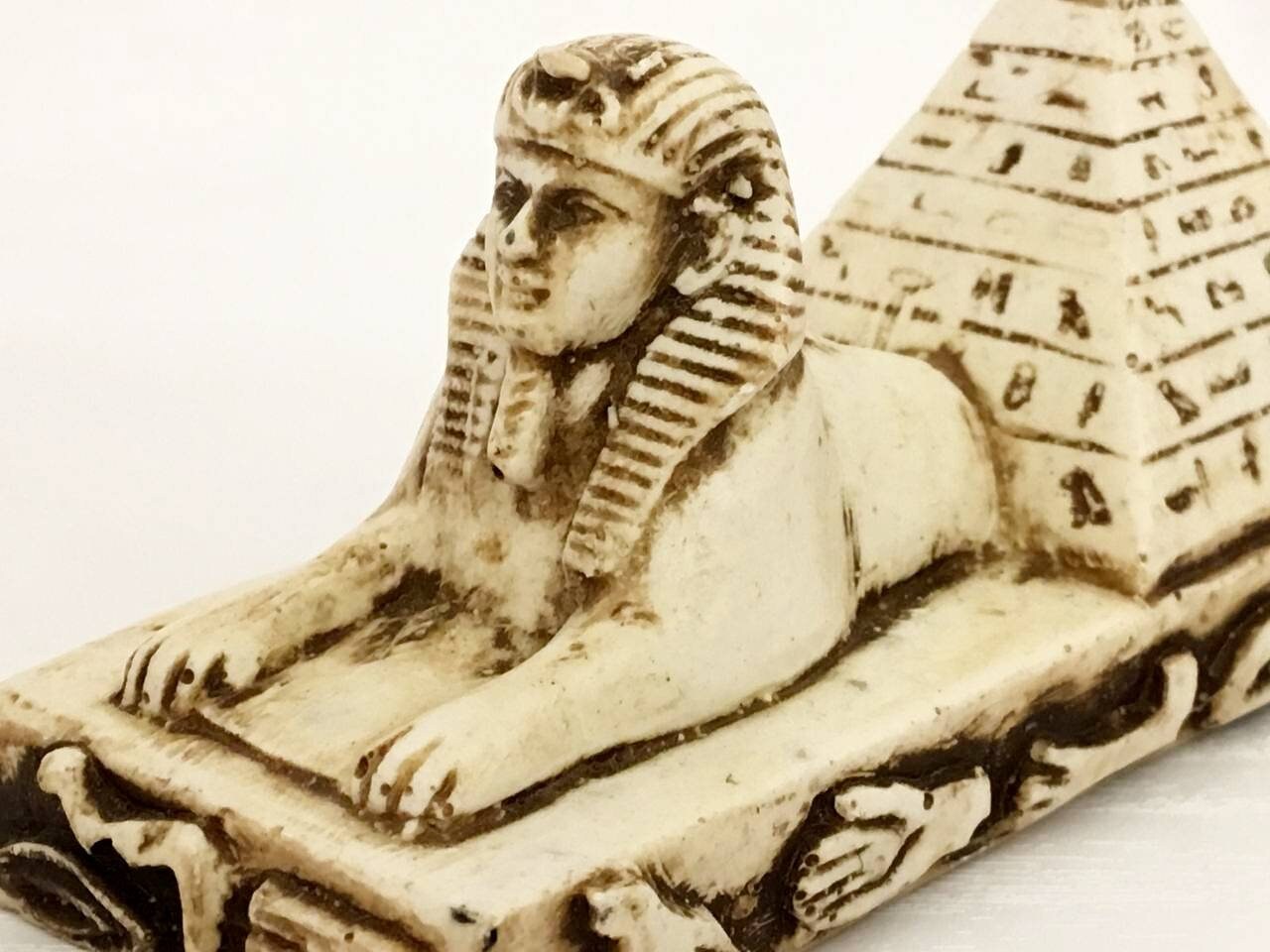 Unique Egyptian Sphinx Statue Handmade Heavy Sculptural Plastic ...