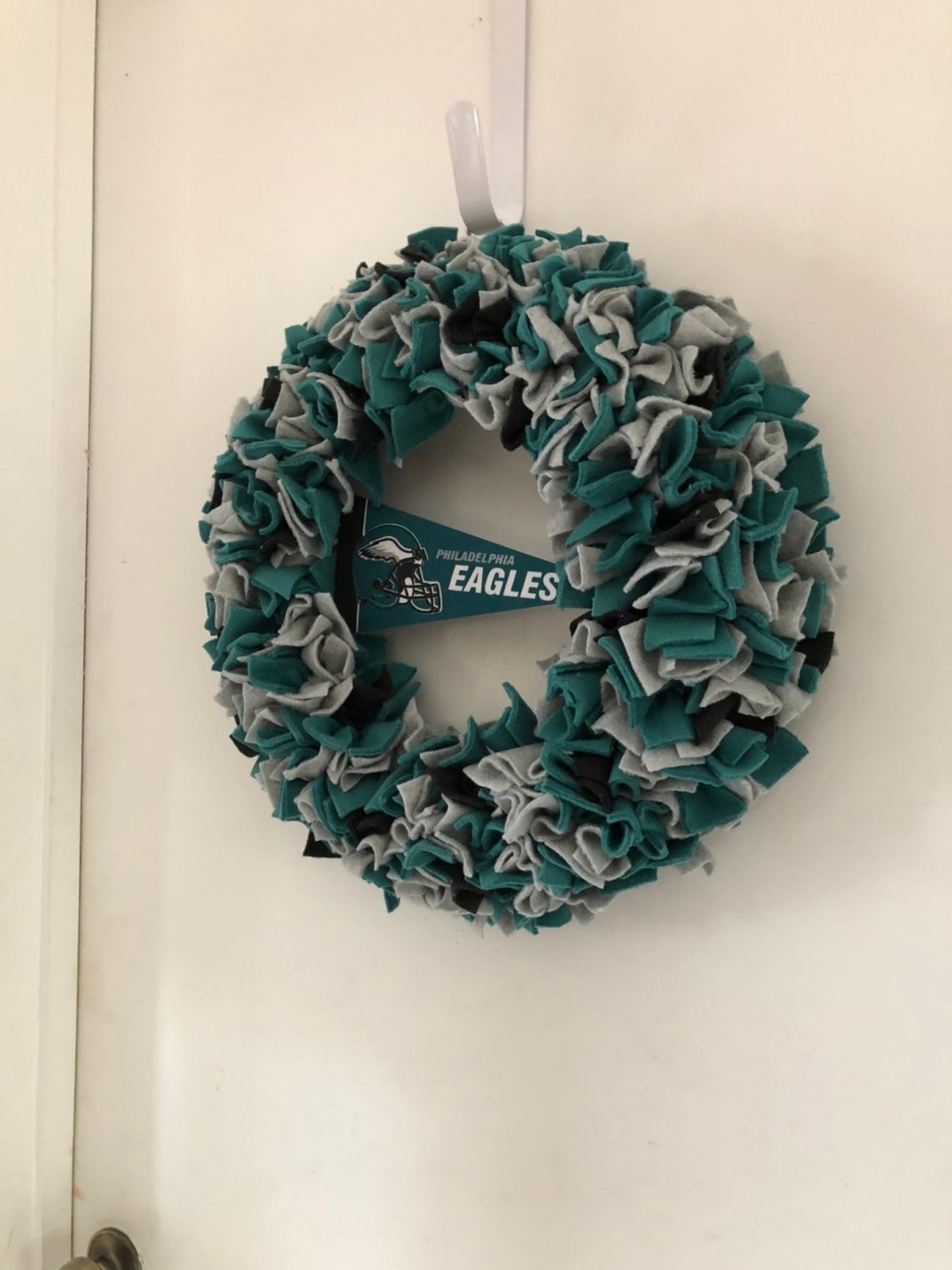 Eagles Wreath Philadelphia team teal and grey NFL Football | Etsy