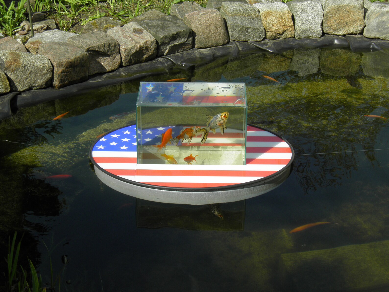 Flying-aquarium-oval© "elegance" 2500 US Flag the Floating Pond ...