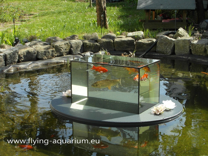 Flying-aquarium-oval© basic 4500 Gray the Floating Pond Aquarium Made ...