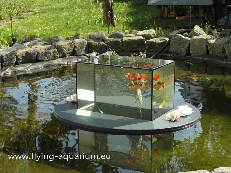 Flying-aquarium-oval© basic 4500 Gray the Floating Pond Aquarium Made ...