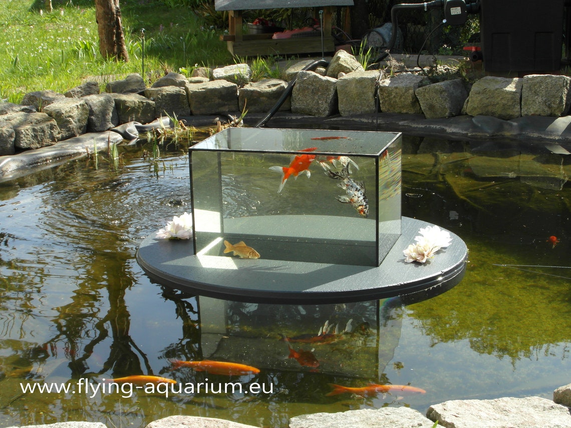 Flying-aquarium-oval© basic 4500 Gray the Floating Pond Aquarium Made ...