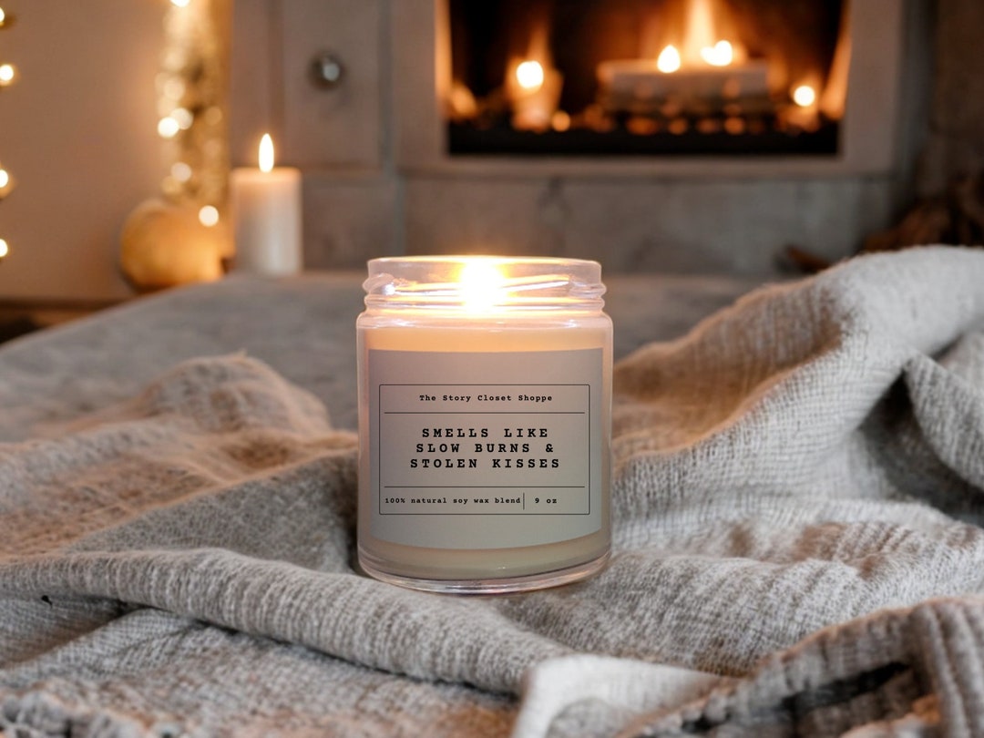 Book Lover Soy Candle: Slow Burns & Stolen Kisses, 9oz Writer's Candle ...