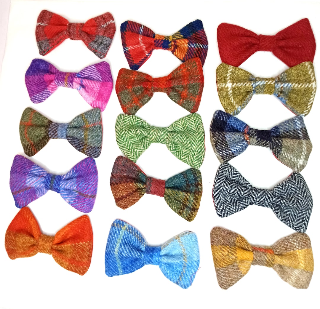 HARRIS TWEED Dog Bow Ties - Etsy