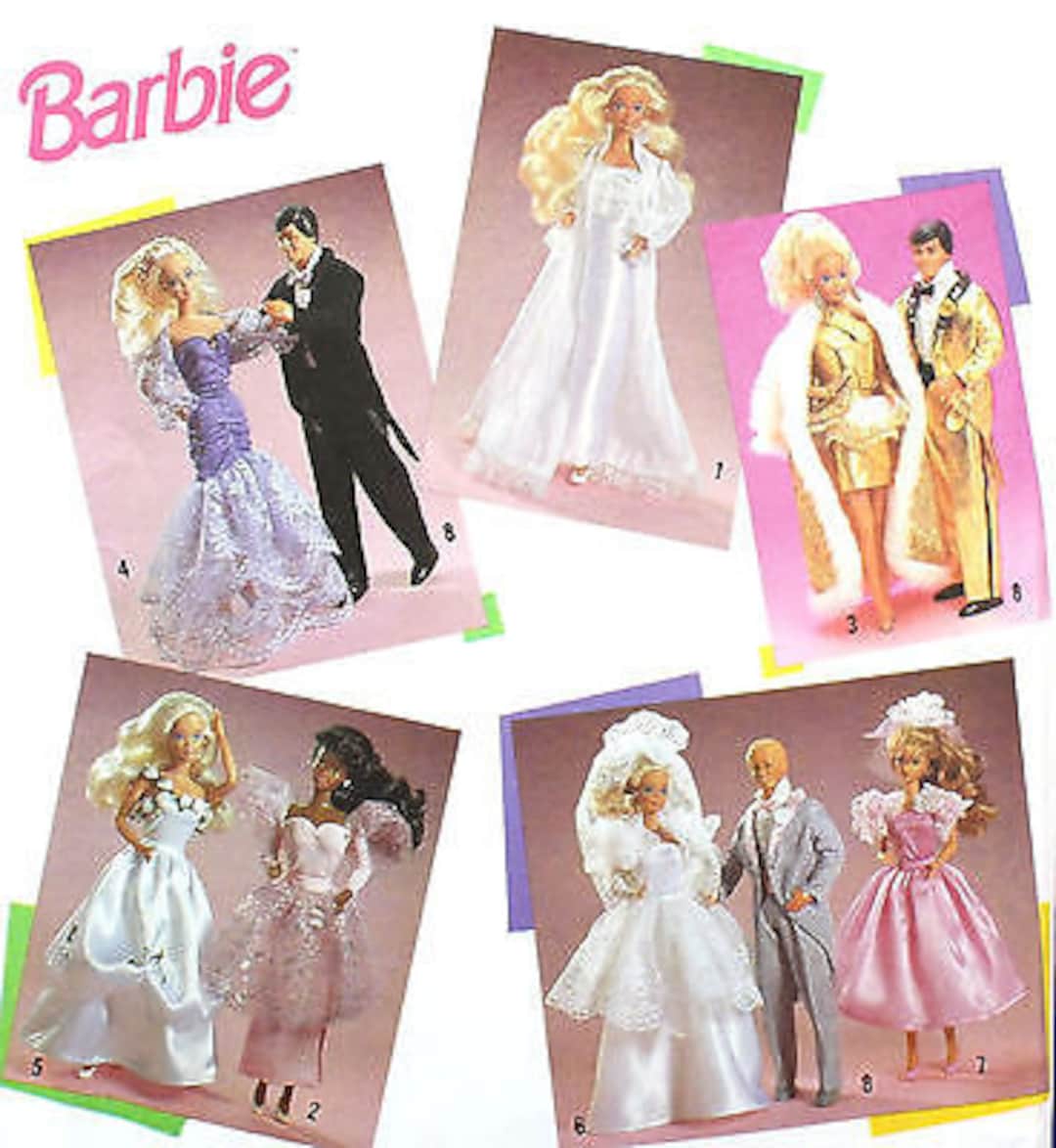 Simplicity Pattern 7362 BARBIE Clothes for 11.5 Barbie & 12 Ken Dolls ...