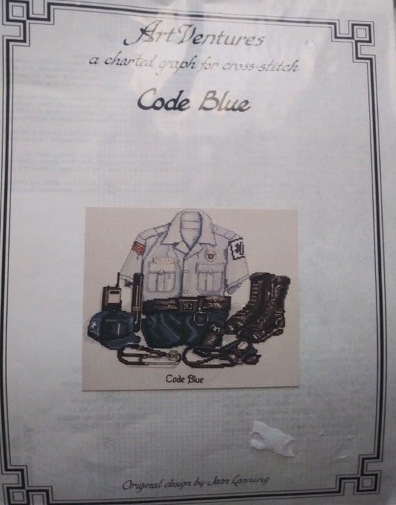 Art Ventures Charted Graph for Cross Stitch CODE BLUE | Etsy