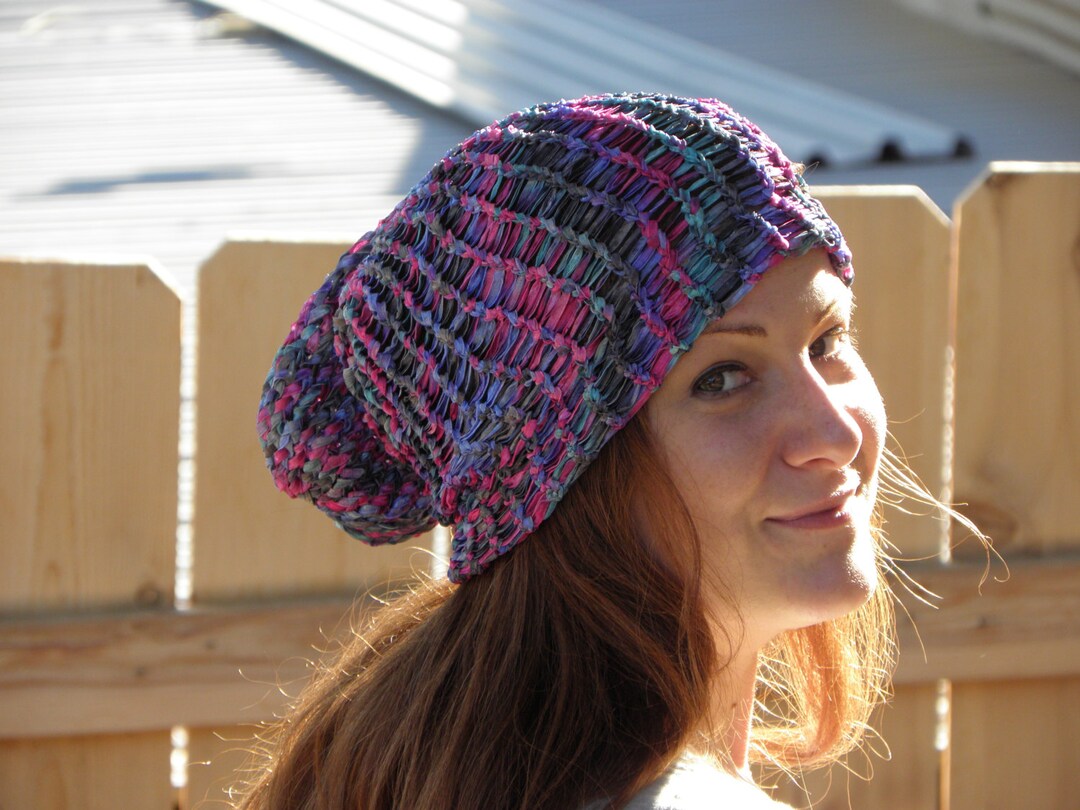 Hand Loom-knit Beanie Multi-jeweltoned item 19 - Etsy