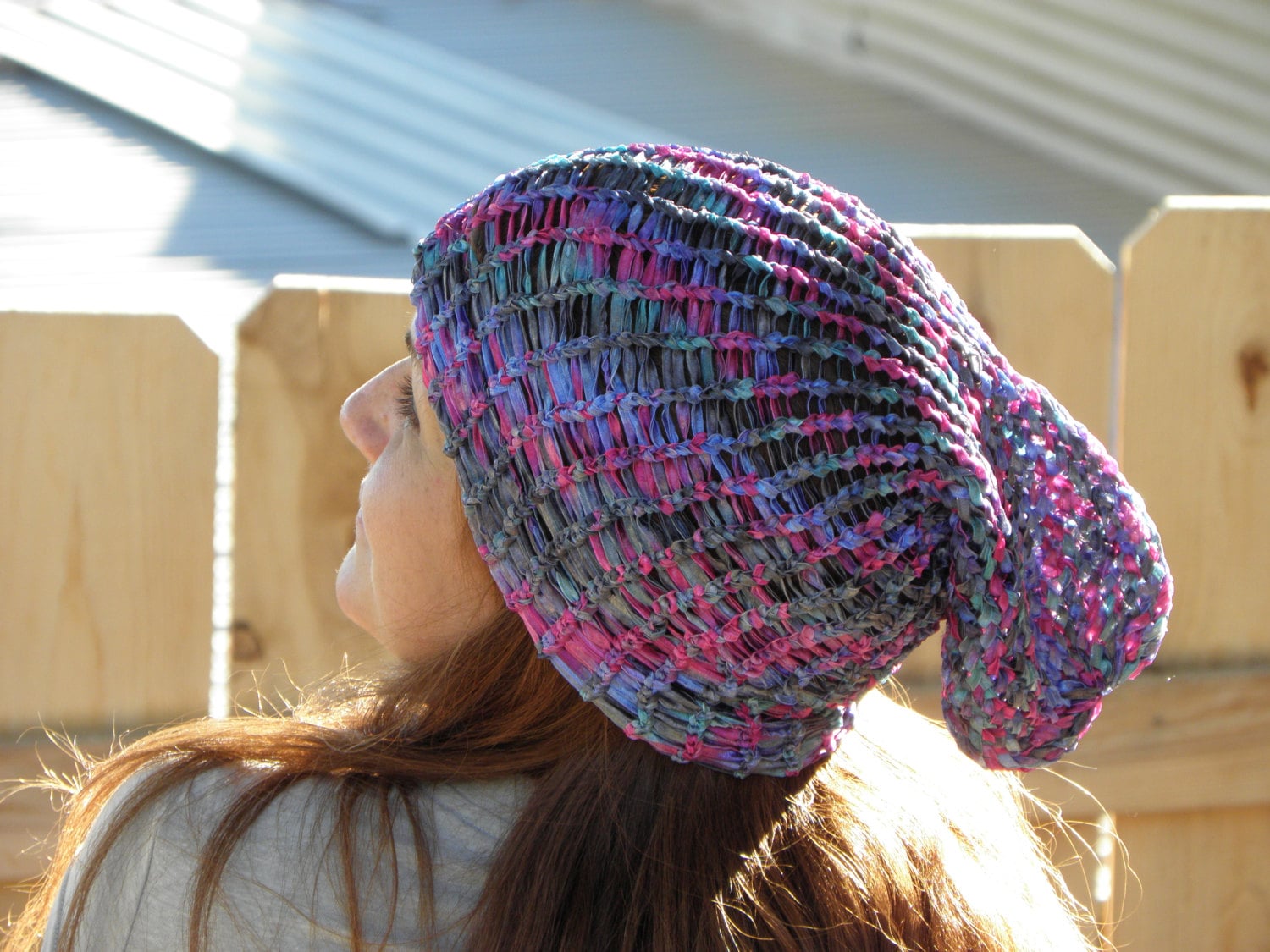 Hand Loom-knit Beanie Multi-jeweltoned item 19 - Etsy