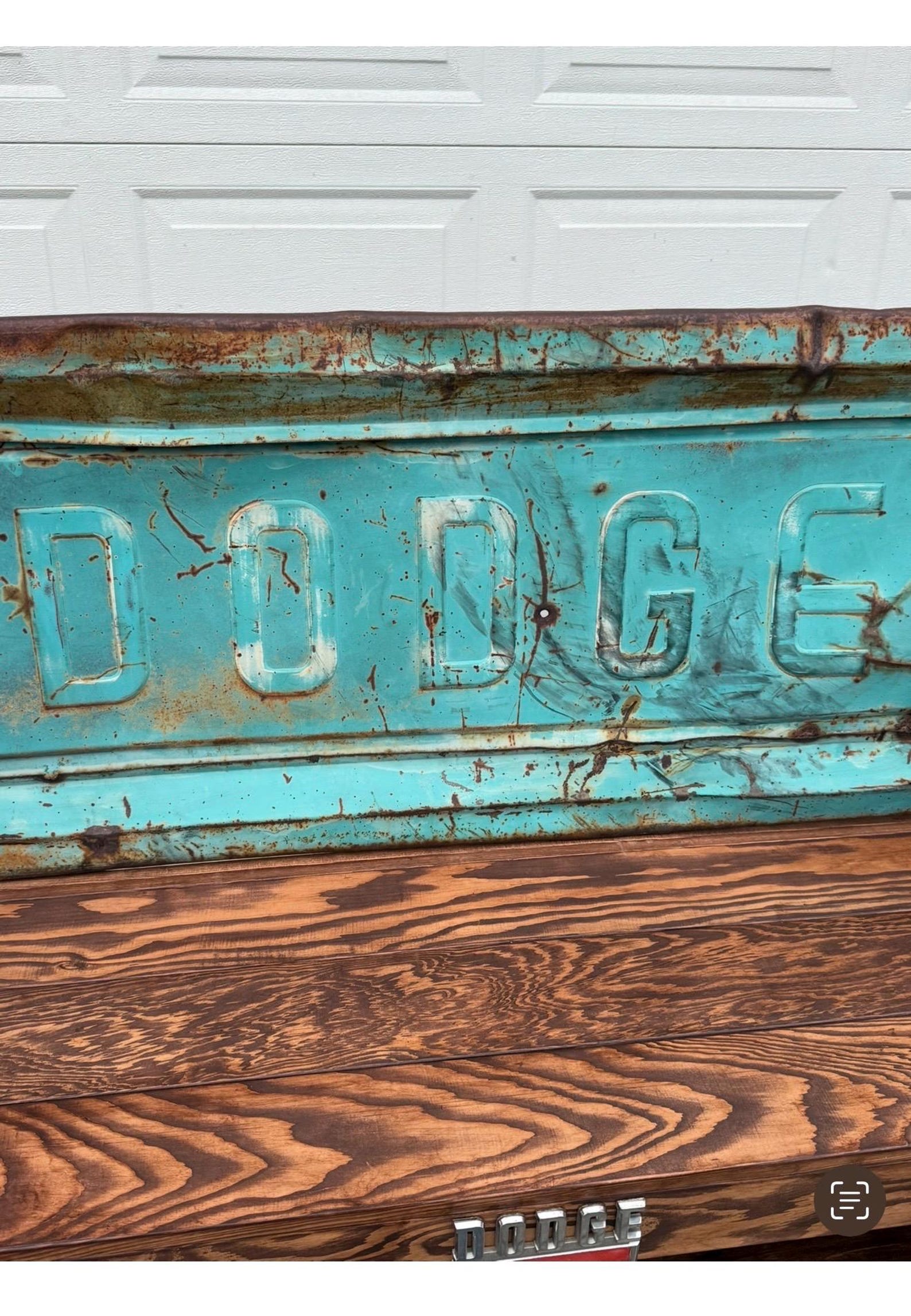 Rustic Dodge Tailgate Bench & Side Table - Etsy