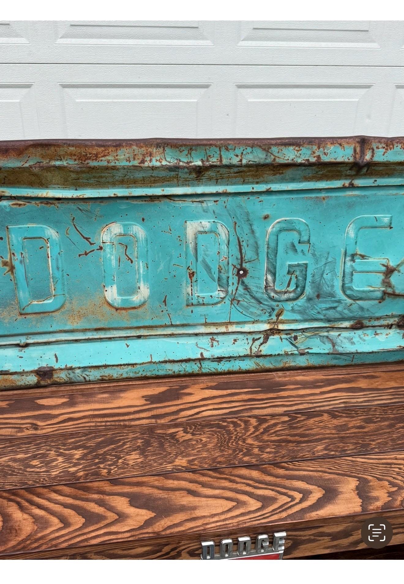 Rustic Dodge Tailgate Bench & Side Table - Etsy