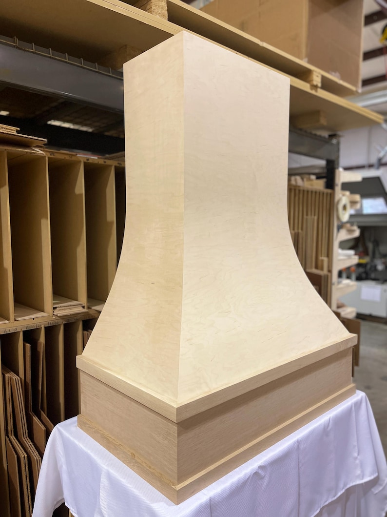 Custom Handcrafted Wood Range Hood, Stove Hood Cover, Simple Elegant ...