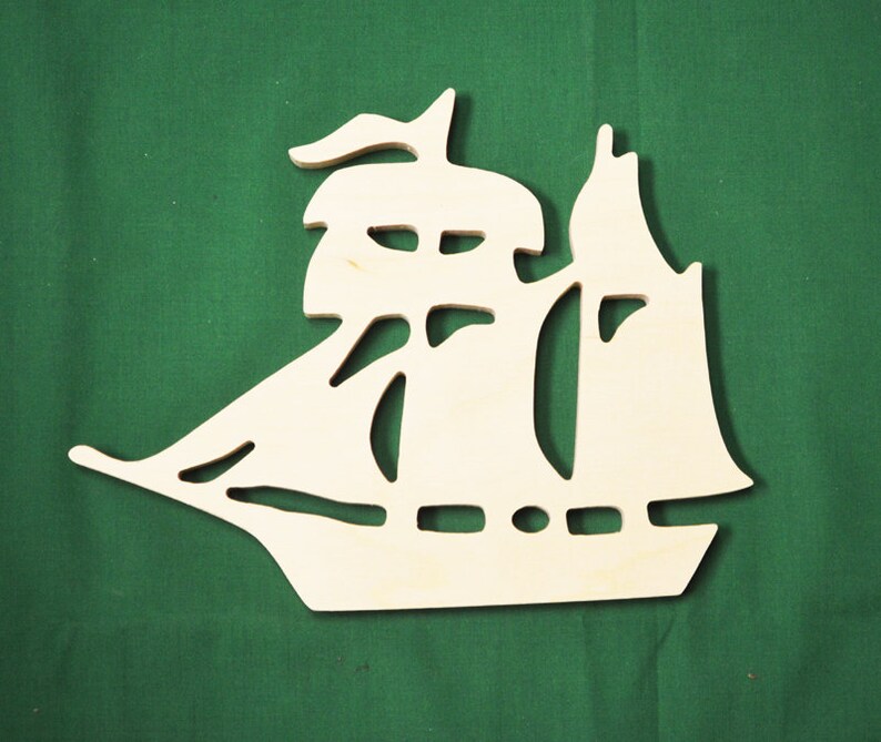 Wood Boat Cut Out Nautical Decor Wooden Ship Cutout | Etsy