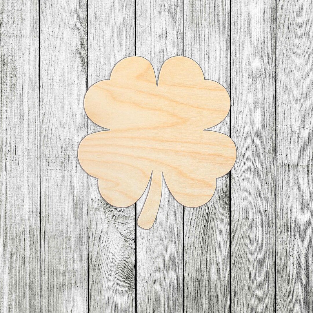 Clover Cutout Wooden Shape Four Leaf Clover Wood Shape - Etsy