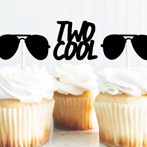 Two Cool Cake Topper Birthday Party Decorations 2 Peace Second - Etsy