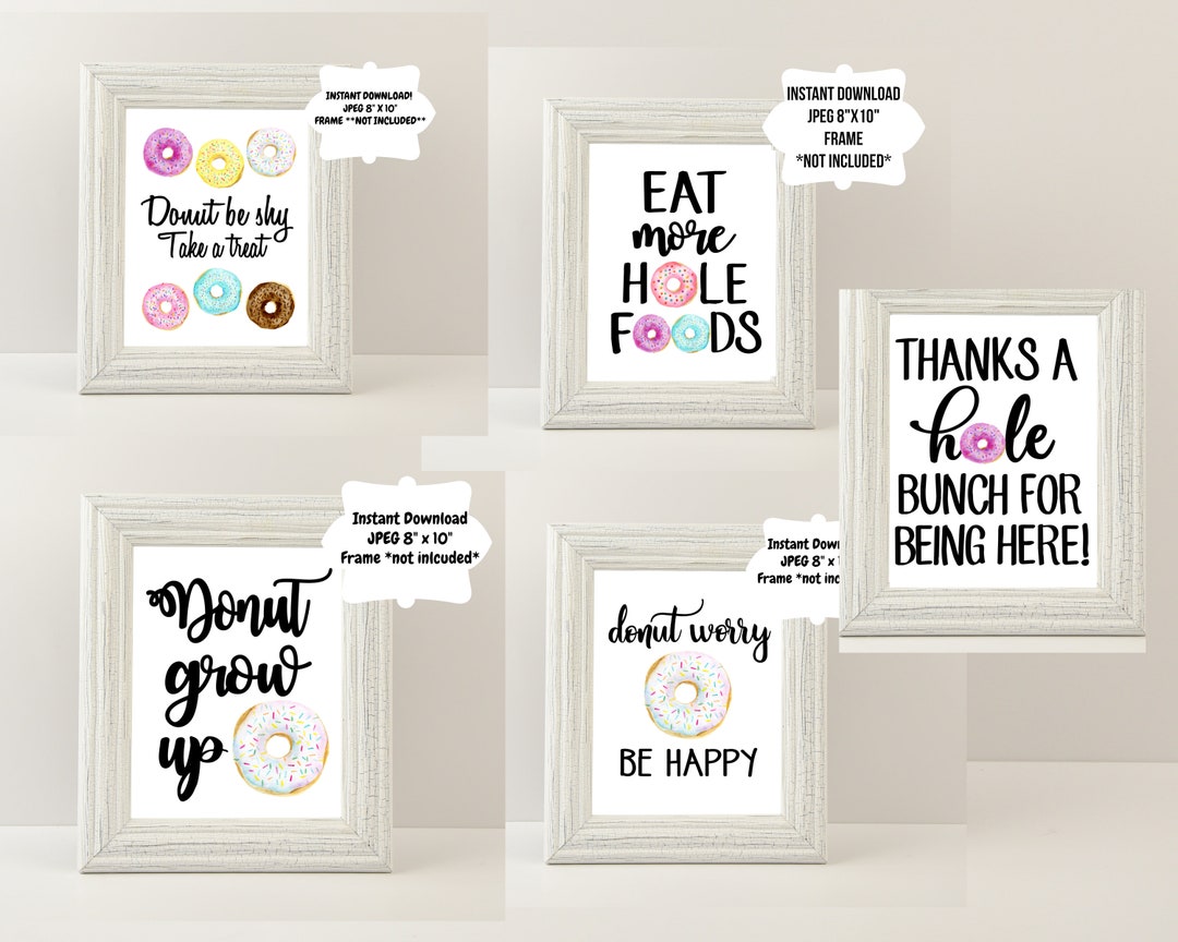 Donut Printable Pack / Donut Grow up Printables / Donut Grow up ...